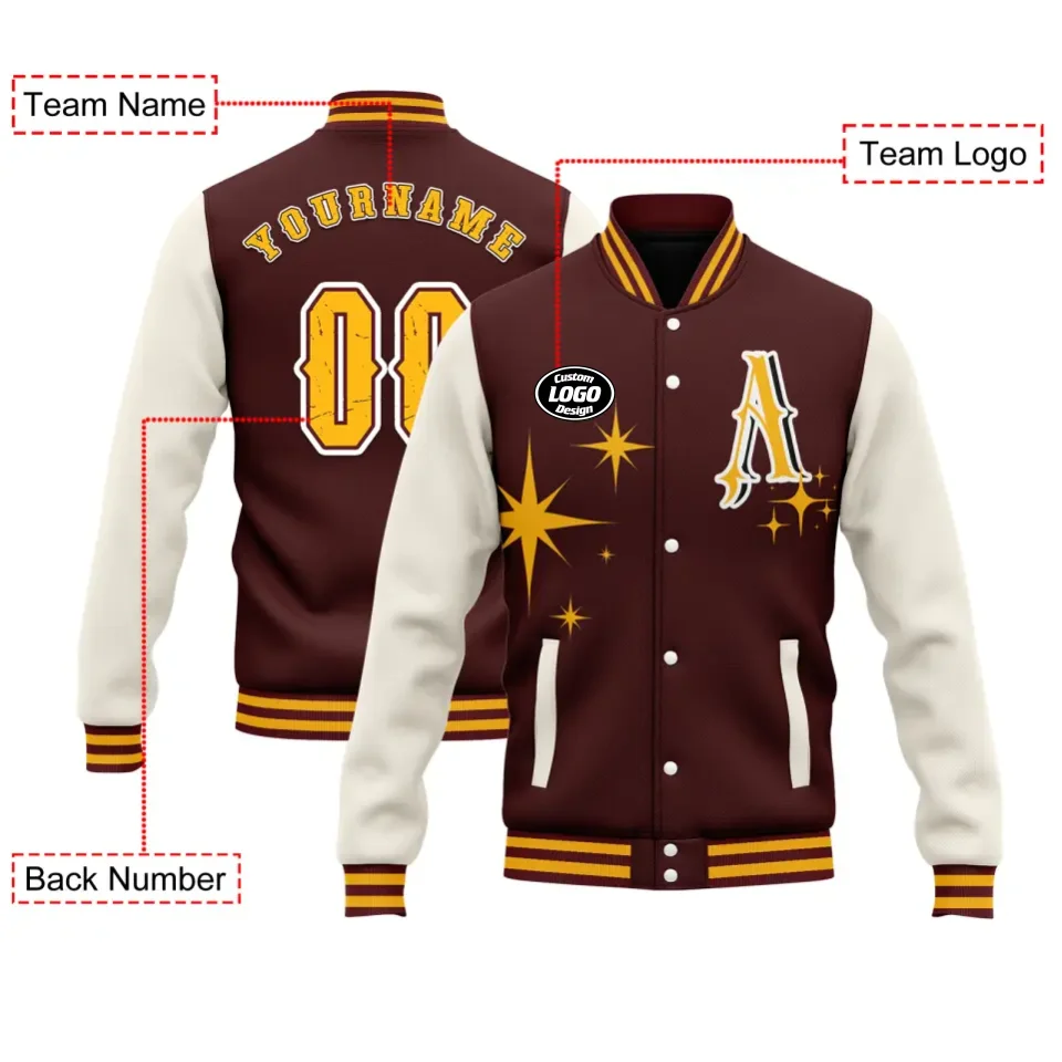 Personalized Stylish Jackets, Custom Varsity Jacket with Letter, Men B